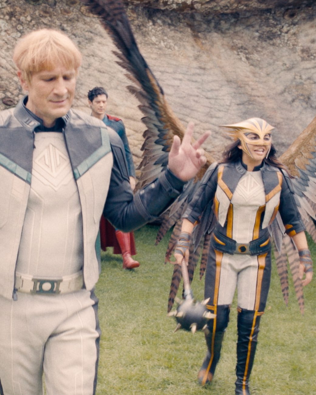 Fresh New Look at Nathan Fillion’s Guy Gardner and Isabela Merced’s Hawkgirl in ‘Superman’